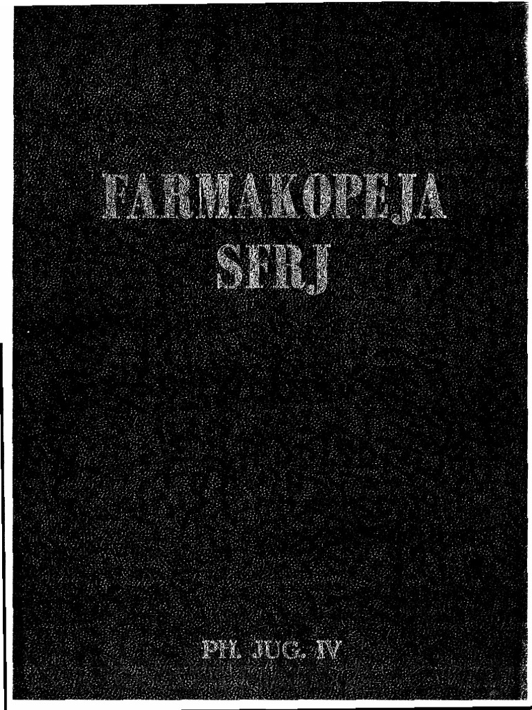 Farmakopeja SFRJ 4 - 1 | PDF