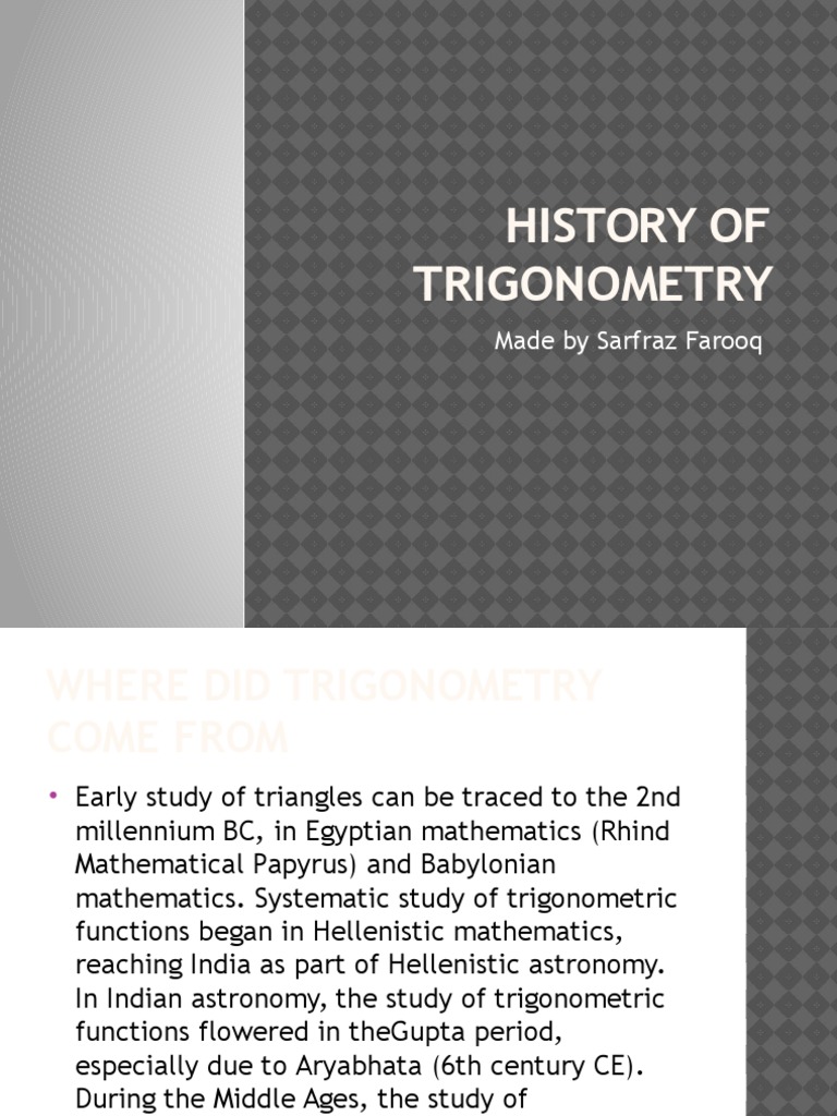 History of Trigonometry | PDF