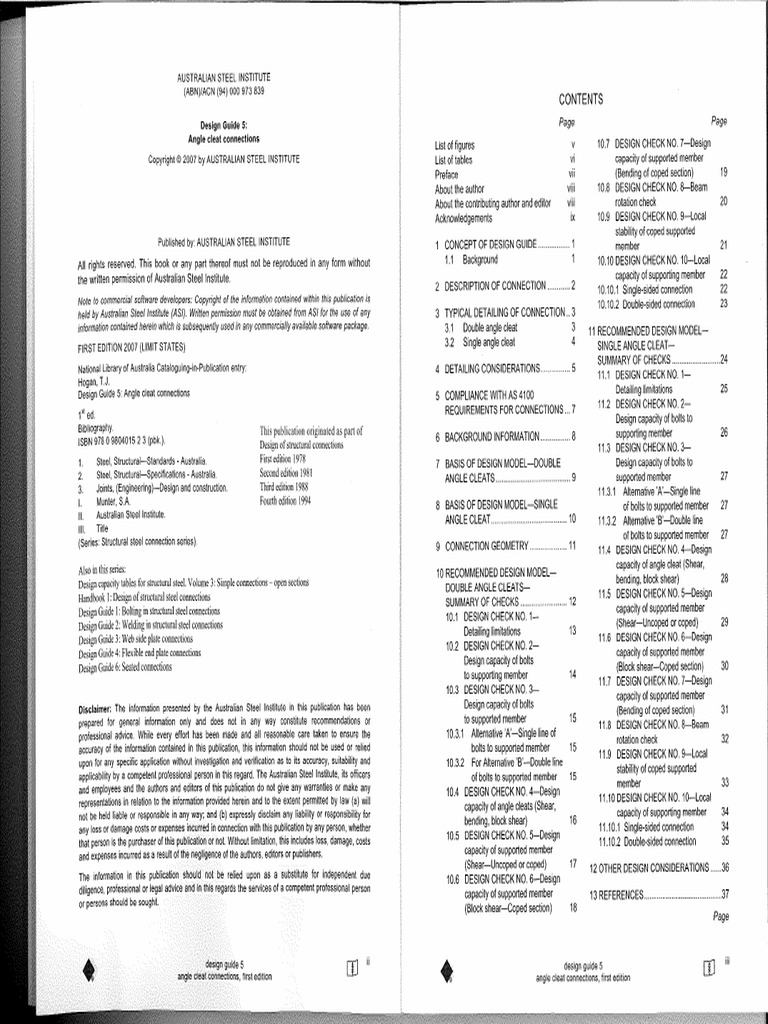 ASI Connection Design Guide 5 - Angle Cleat Connections | PDF