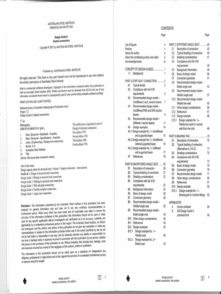ASI Connection Design Guide 6 - Seated Connections | PDF