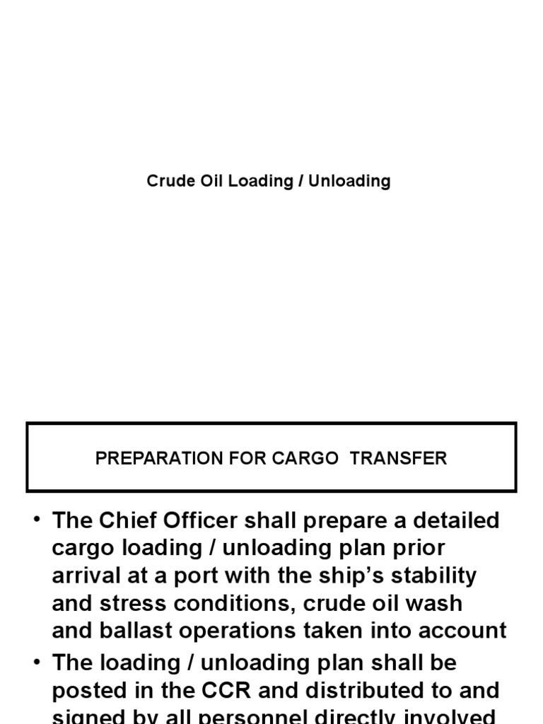 Crude Oil Tanker Loading Procedures | PDF | Oil Tanker | Ships