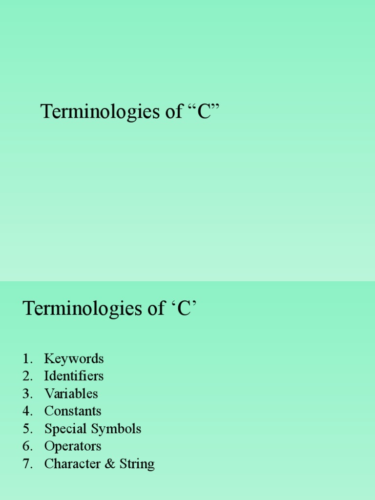 Basics Terminology | PDF | Reserved Word | Variable (Computer Science)
