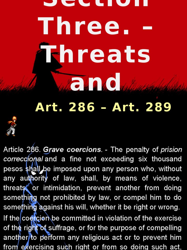 Understanding Coercion in Law | PDF | Intimidation | Fine (Penalty)