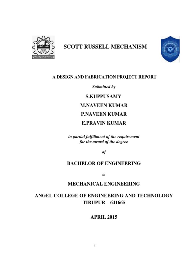 Design of Modified Scott Russell Mechanism | PDF | Force | Mechanical ...