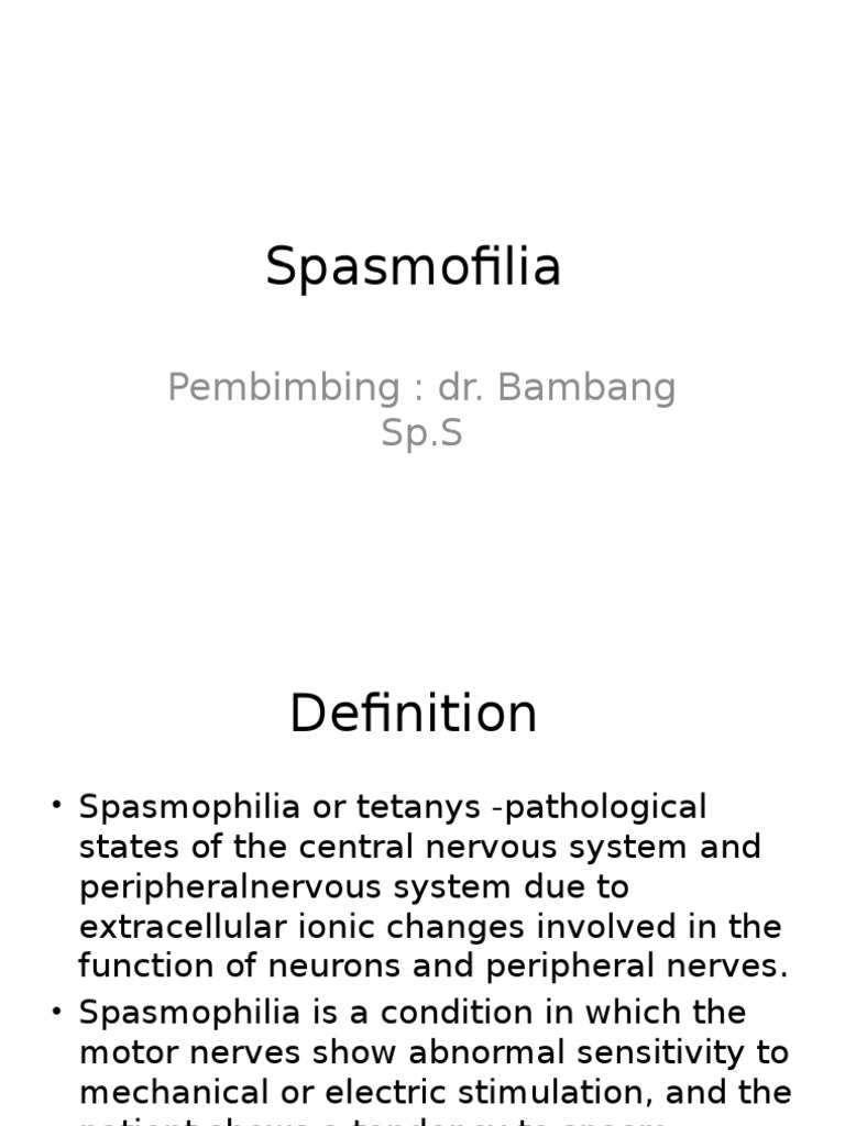 Spasmofilia | Calcium In Biology | Diseases And Disorders
