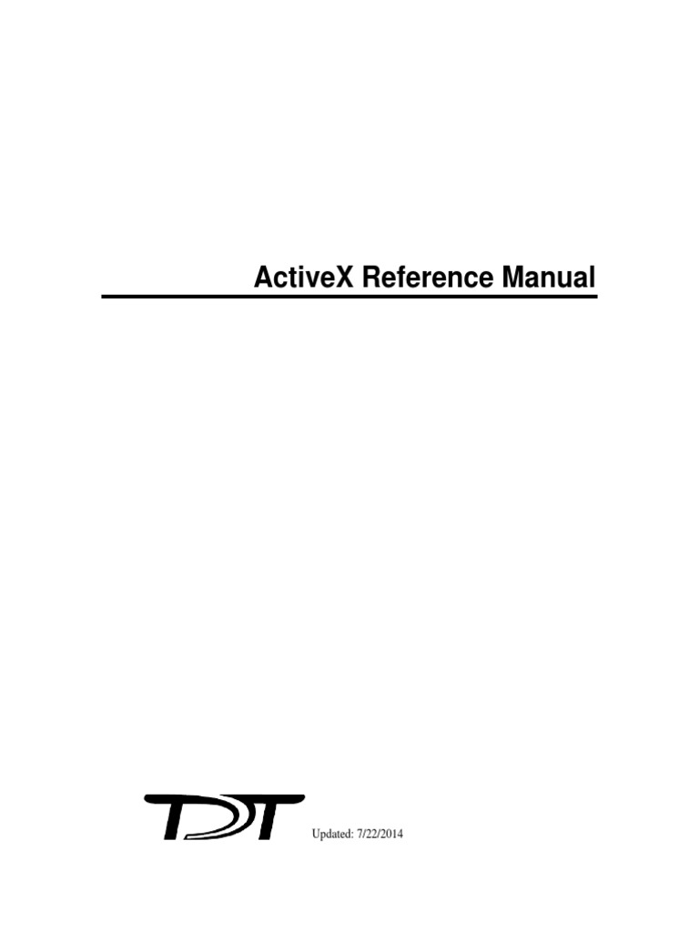 ActiveX User Reference | PDF | Matlab | Digital Technology