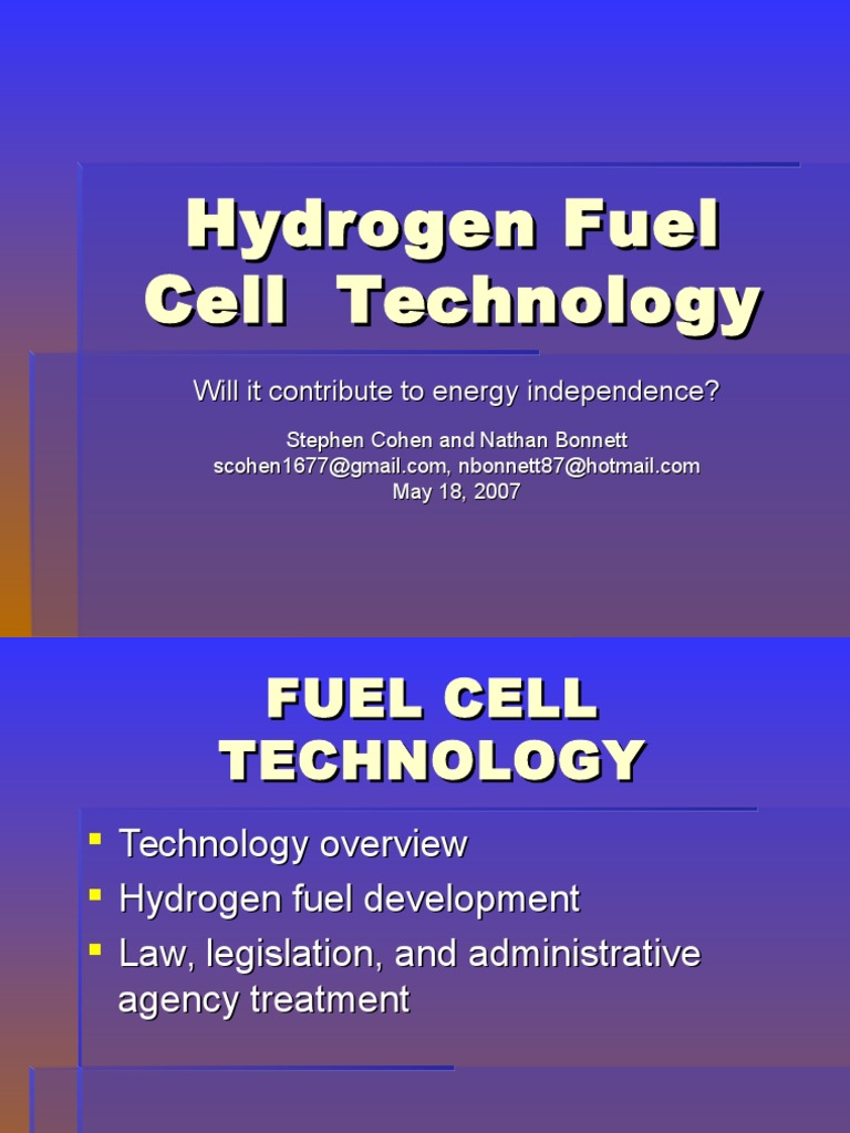 Hydrogen Fuel Cell Technology | PDF