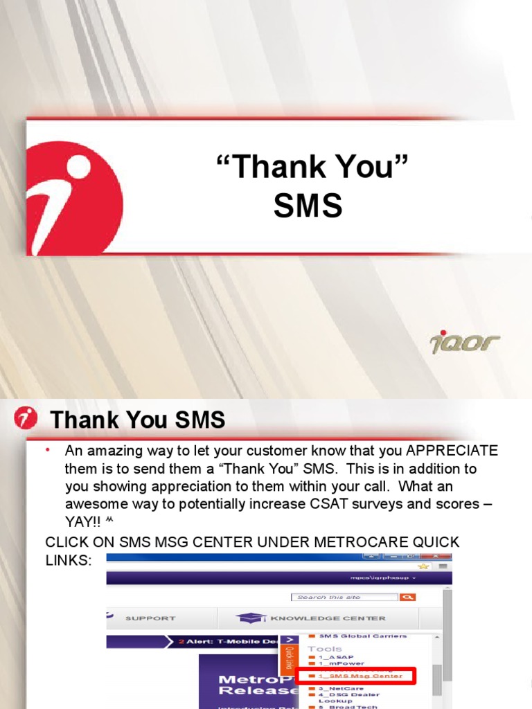 Thank You Sms | PDF