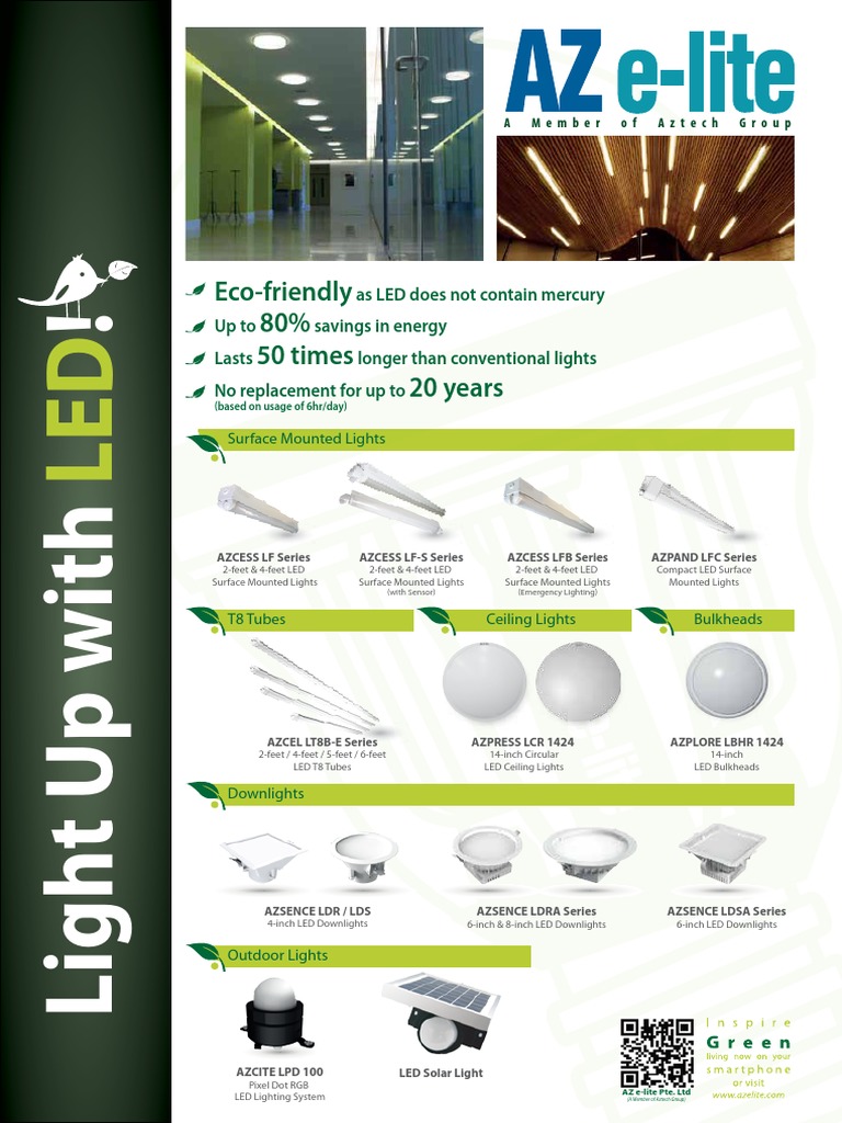 AZ E-Lite LED Lighting Catalog | PDF | Lighting | Interior Design