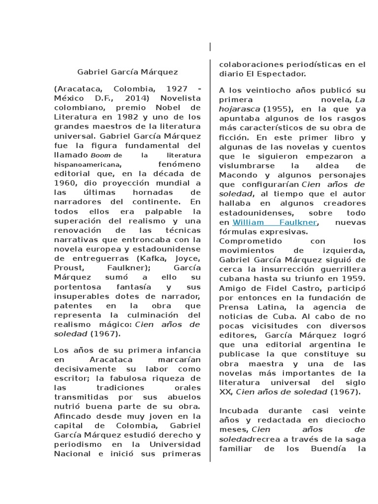 Relato de Un Naufrago TP Final | PDF | Gabriel García Márquez | Novelas