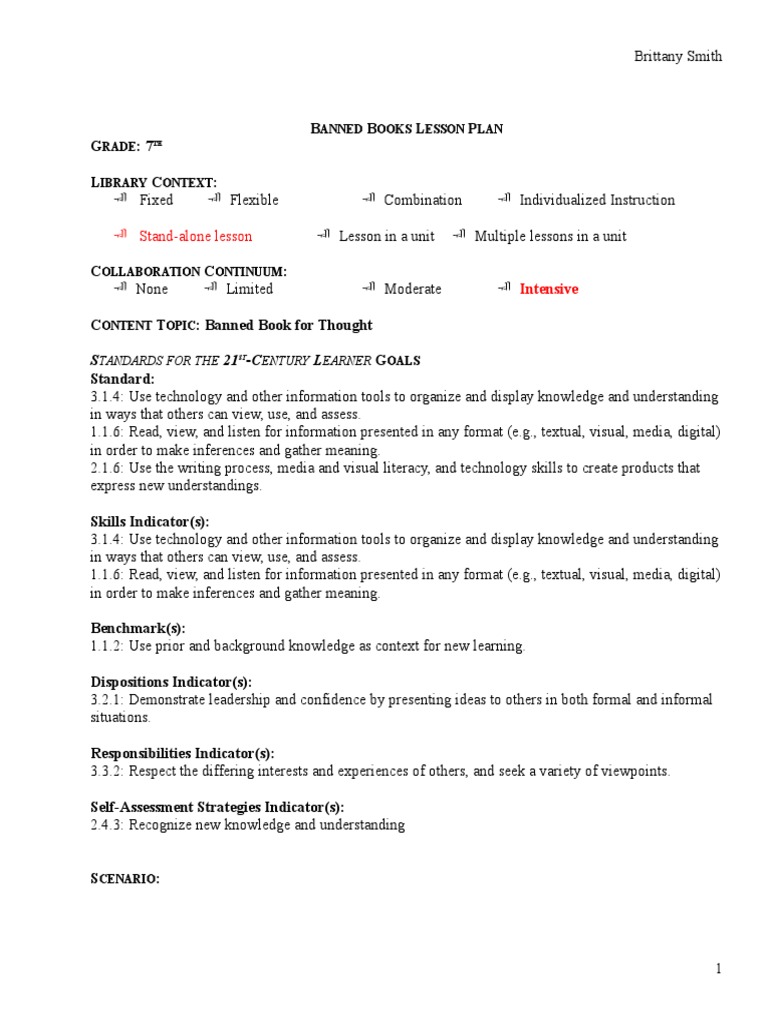 B B L P G: 7 L C:: Stand-Alone Lesson | PDF | Librarian | Teachers