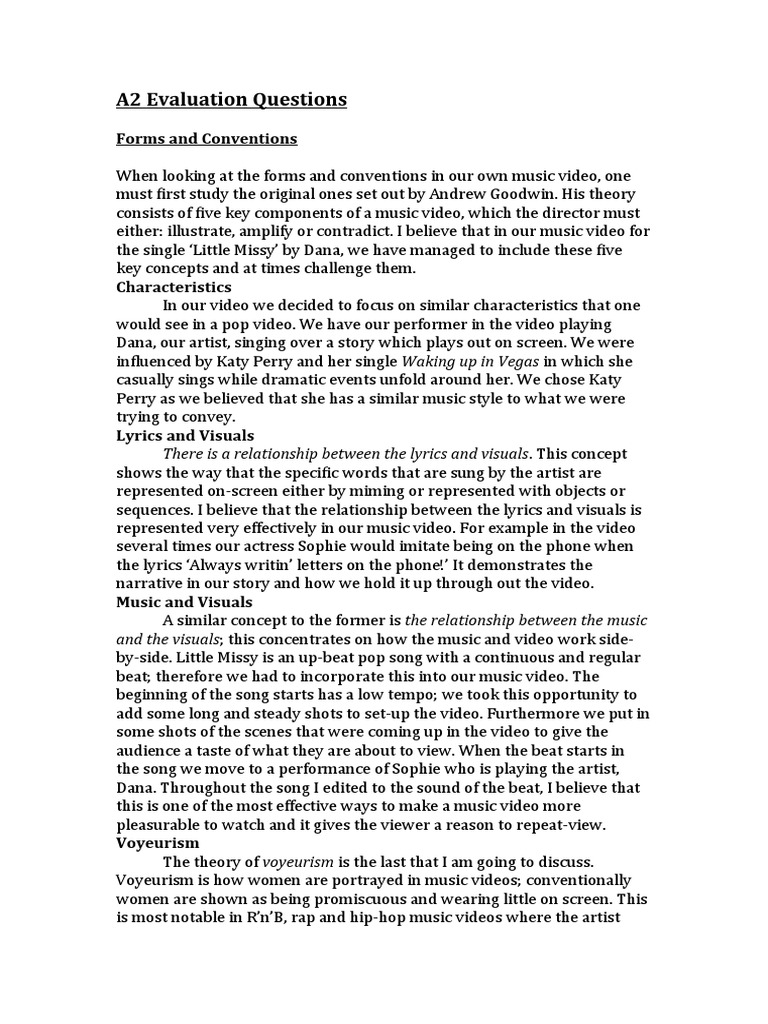 A2 Evaluation Questions | PDF | You Tube