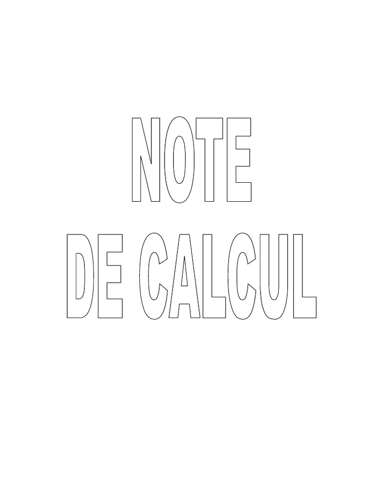 Note de Calcul | PDF