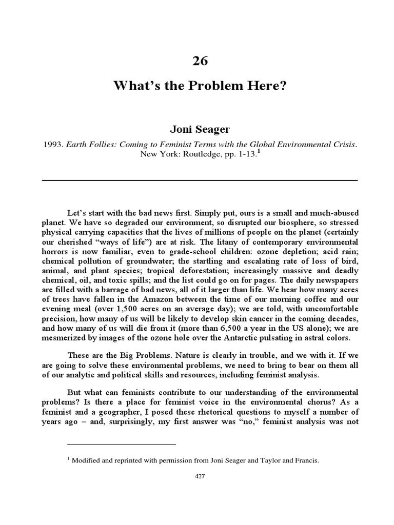 What's The Problem Here | Download Free PDF | Ecofeminism | Feminism