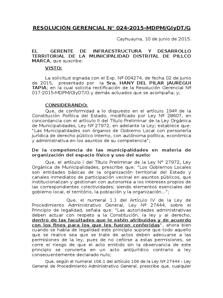 Rectificación de Subdivisión de Lote Urbano | PDF | Gobierno local ...