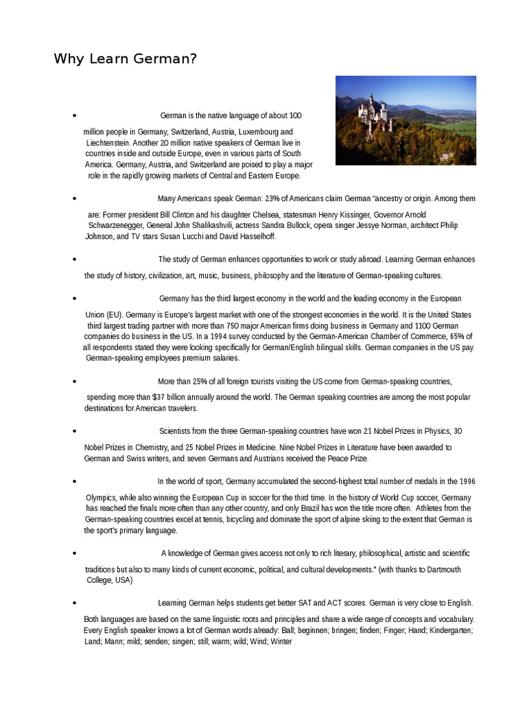 Why Learn German | German Language | Nobel Prize