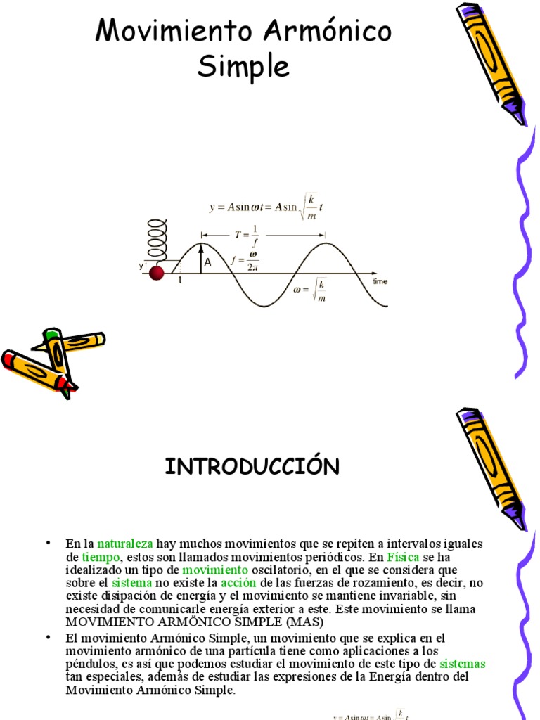 Movimiento Armónico Simple | PDF | Movimiento (física) | Mecanica clasica