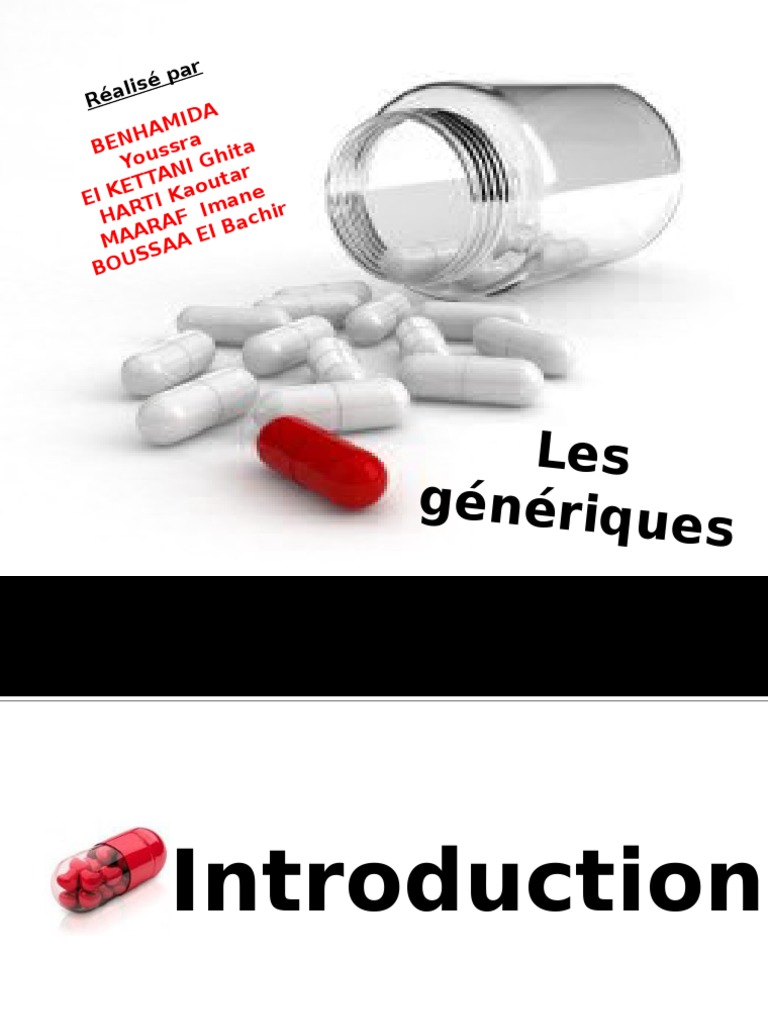 Les Génériques Présentation | PDF | Médicament générique | Médicament