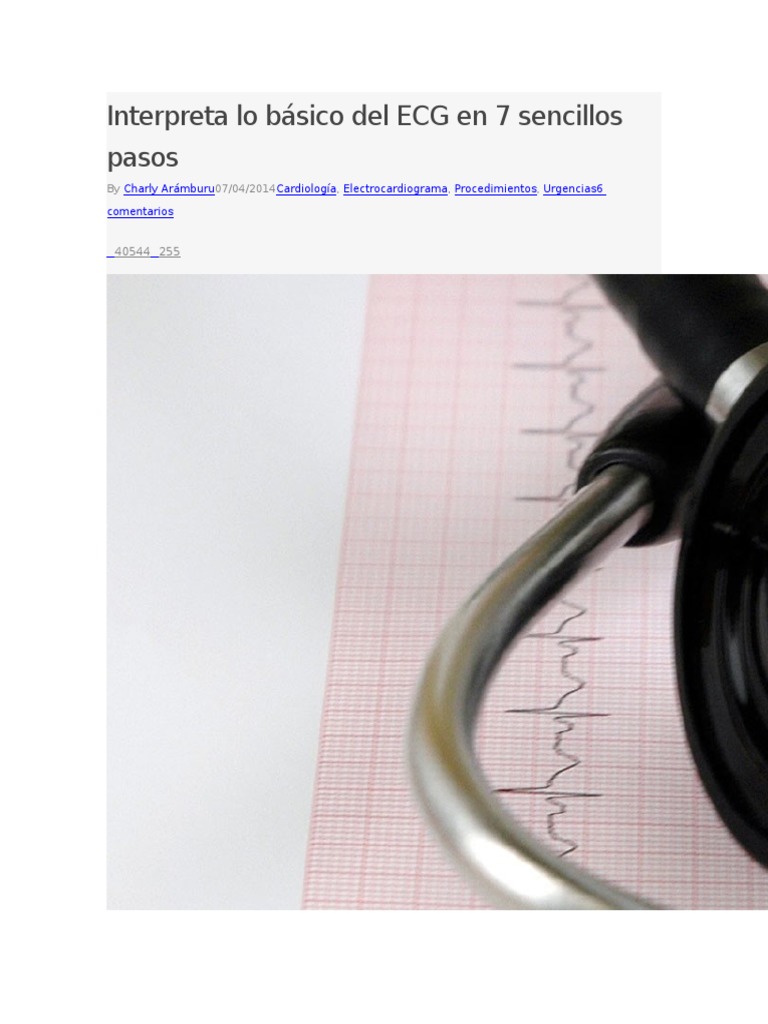 Interpreta Lo Básico Del ECG en 7 Sencillos Pasos | PDF