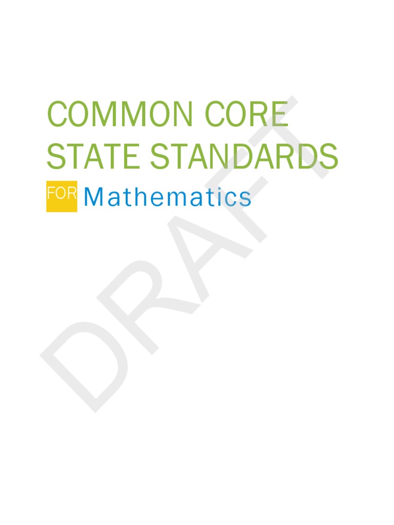 Common Core State Standards: Mathematics | PDF | Argument | Shape