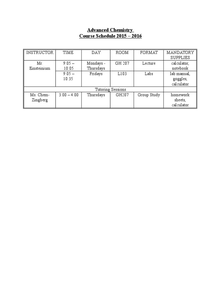 Advanced Chemistry | PDF | Technology & Engineering