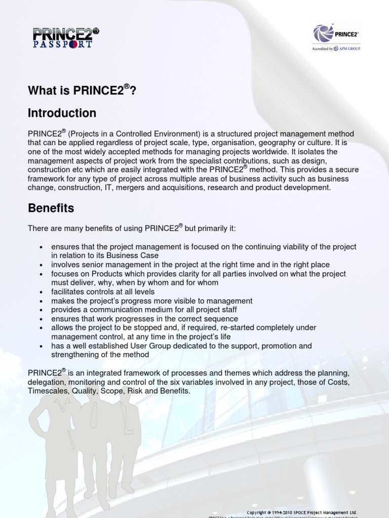 PRINCE2 Primer - Introduction To PRINCE2 | Download Free PDF | Project Management | Business