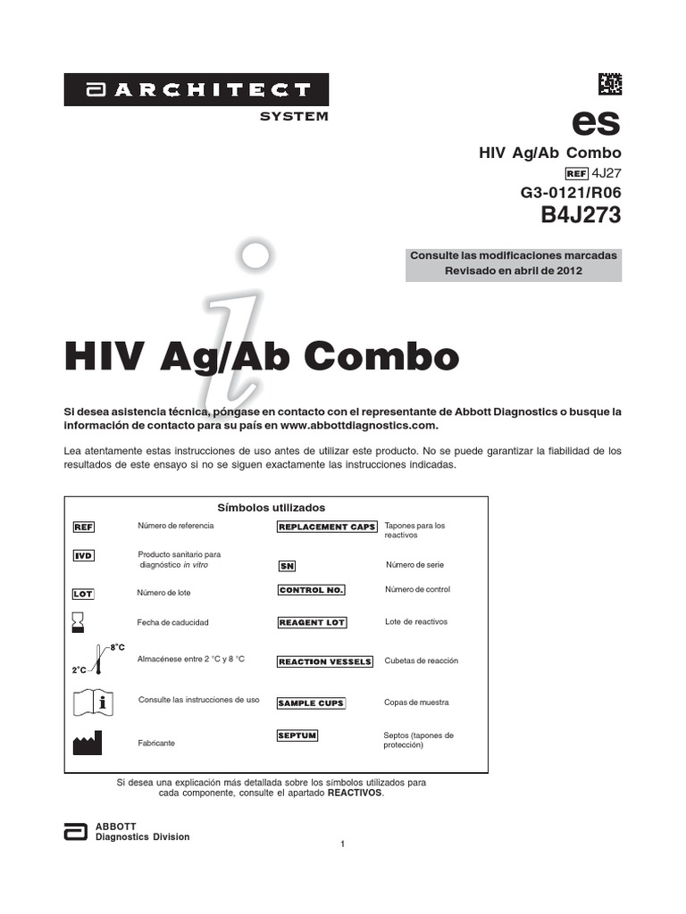 Hiv Combo | PDF | Inmunodeficiencia | Especialidades Medicas