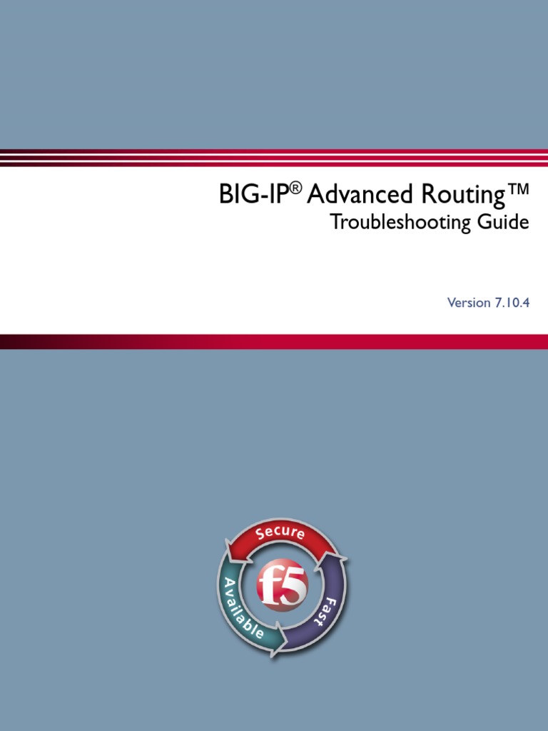 BIG-IP Advanced Routing Troubleshooting Guide | PDF | I Pv6 | Ip Address