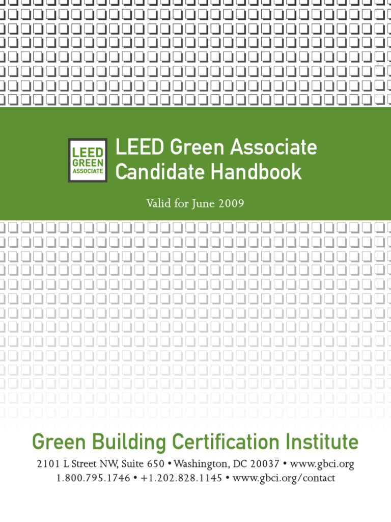LEED Green Associate Candidate Handbook: Green Building Certification ...