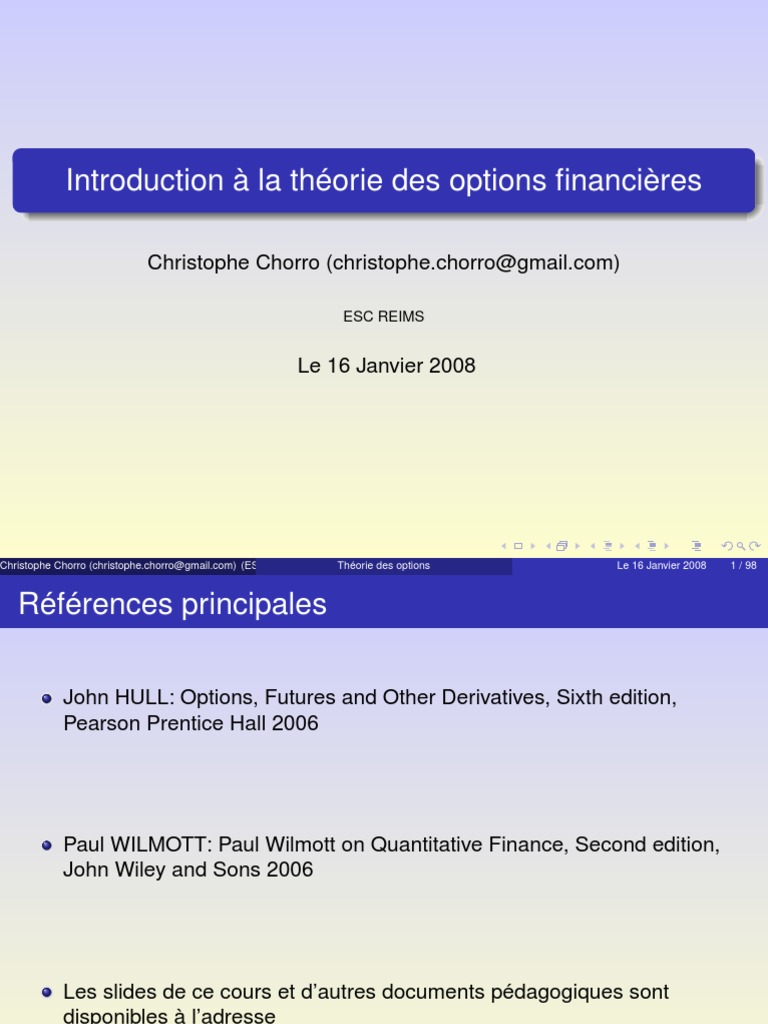 Introduction aux options financières | PDF