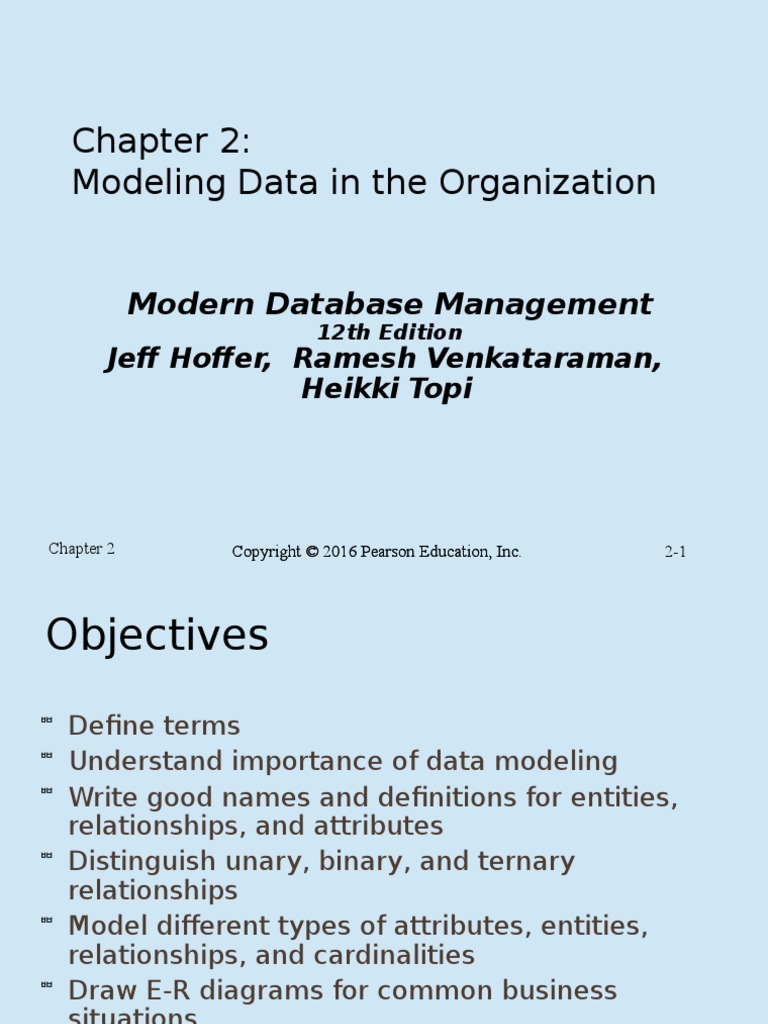 Hoffer Mdm12e PP Ch02 | PDF | Identifier | Databases