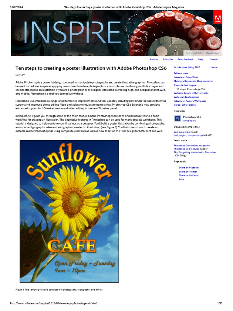 Create a Poster in Photoshop CS6 | PDF | Adobe Photoshop | Image Resolution