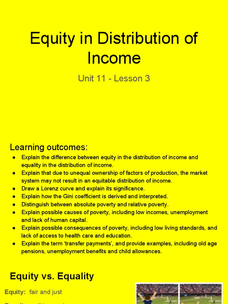 Income Distribution and Equity Explained | PDF | Poverty | Poverty ...