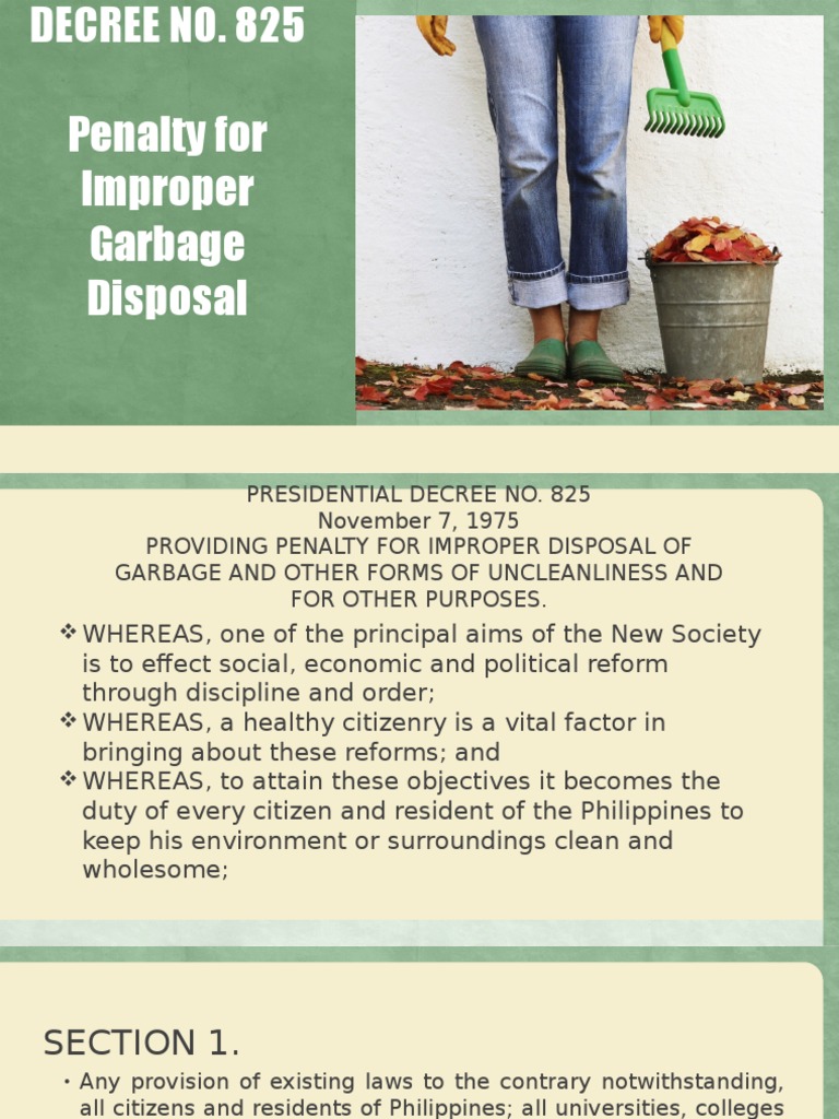 Ethics Penalty for Improper Garbage Disposal | Waste | Government