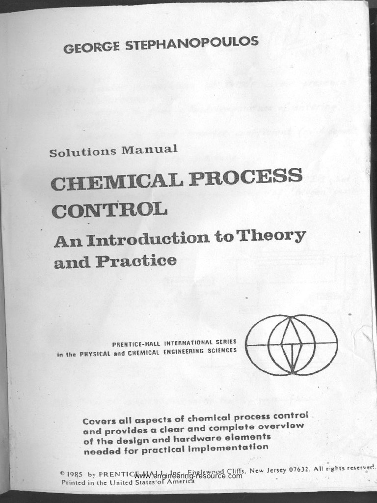 Stephanopoulos' Chemical Process Control - An Introduction To Theory ...