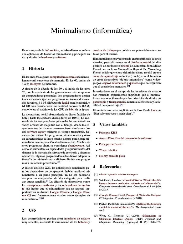 Minimalismo (Informática) | PDF | Tecnología de medios | Obras ...