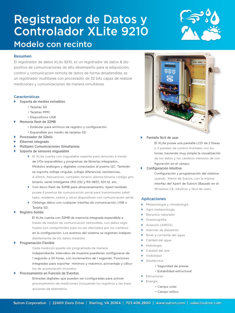 Manual del Sutron 9210 XLite | PDF | Módem | Seguro digital