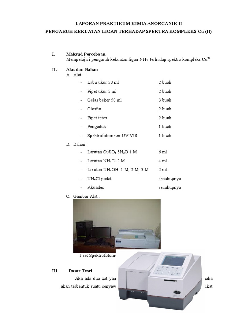 Percobaan 2 (Pengaruh Kekuatan Ligan) | PDF