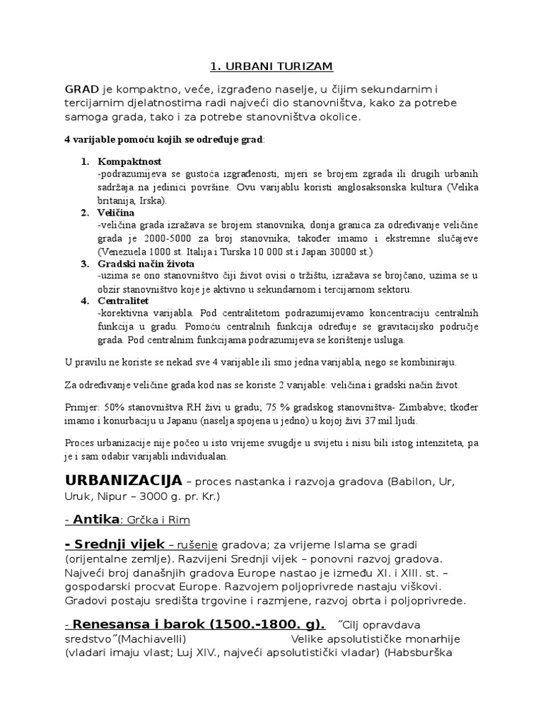 Urbani Turizam | PDF