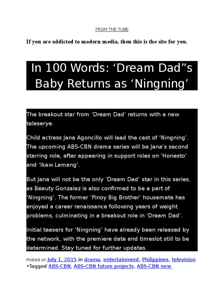 From The Tube | PDF | Broadcasting | Television