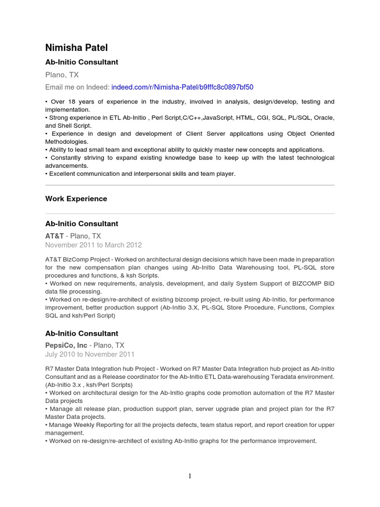 Nimisha Patel | PDF | Oracle Database | Scripting Language