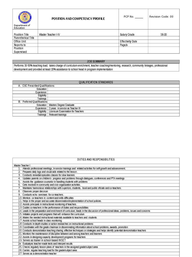 master-teacher (1).doc | Teachers | Competence (Human Resources)