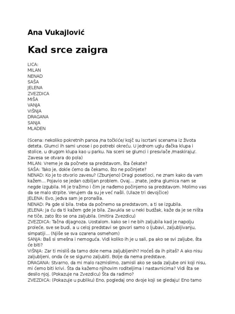 Dramski Tekstovi | PDF