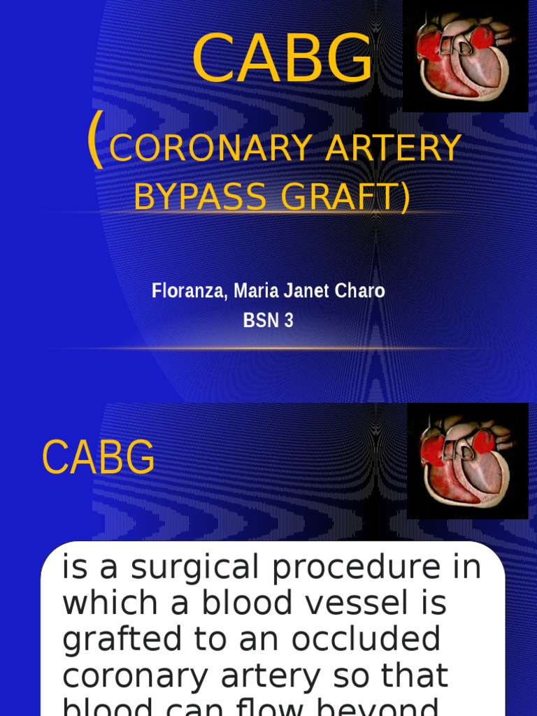 CABG | PDF | Angina Pectoris | Coronary Artery Disease