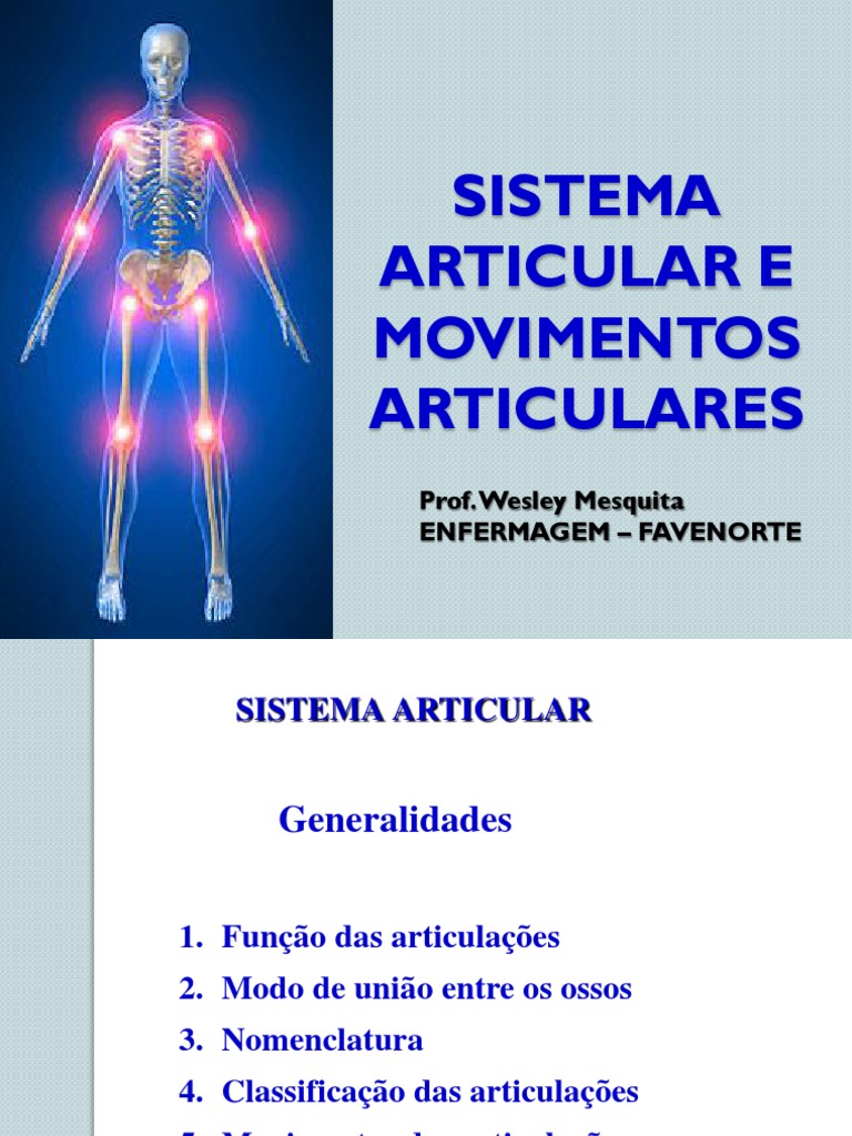 Sistema Articular - Aula 03(1) | Articulação | Termos Anatômicos do ...