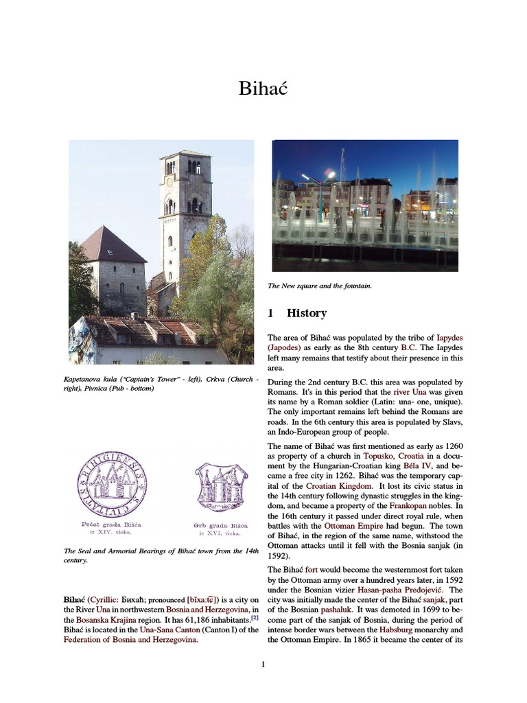 Istorija Grada Bihaca | PDF | Bosnia And Herzegovina | Balkans