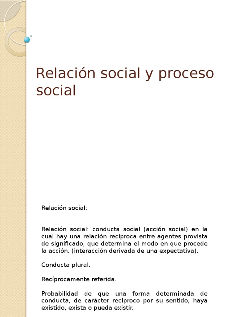 Relación y Proceso Social | PDF | Sociedad | Amor