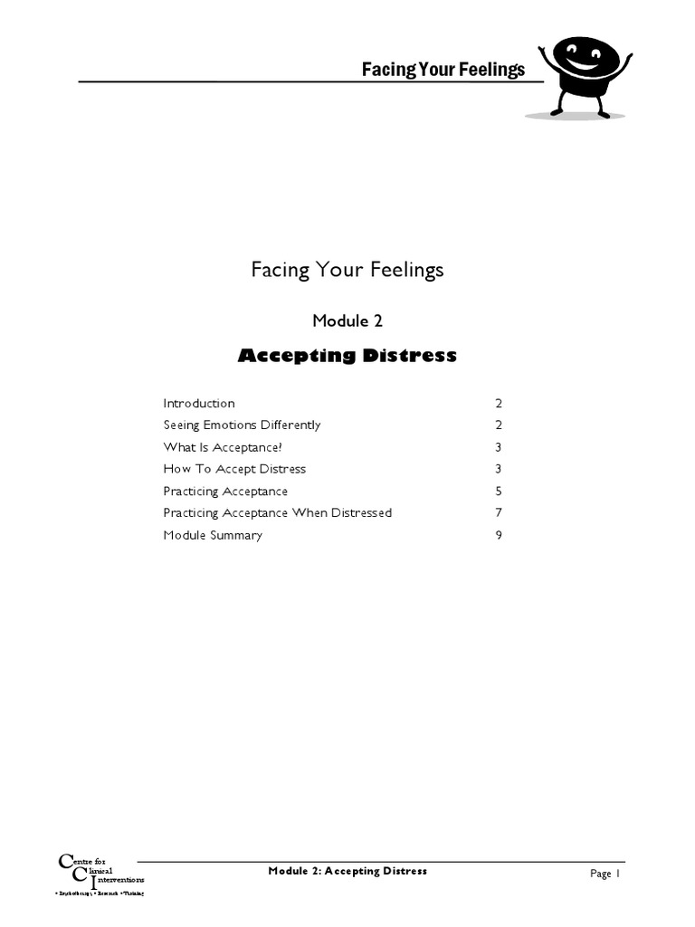 Distress Tolerance Module 2 | PDF | Clinical Psychology | Emotions