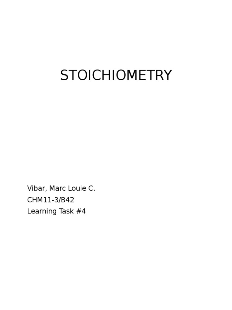 Stoichiometry: Empirical & Molecular Formulas | PDF