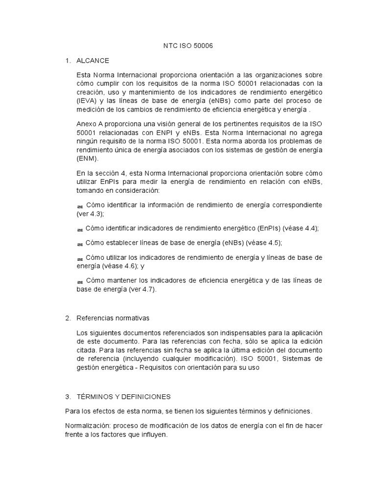 Guía para Indicadores Energéticos ISO 50006 | PDF | Tecnología